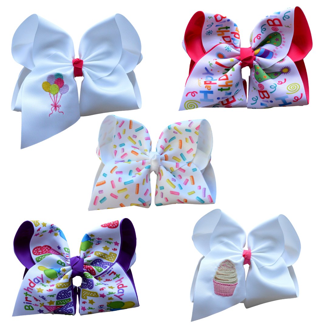 Celebration- Birthday Bows and Sprinkles – The Solid Bow