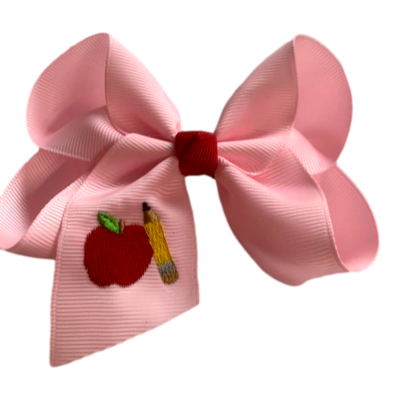 Pink Apple Bow – The Solid Bow