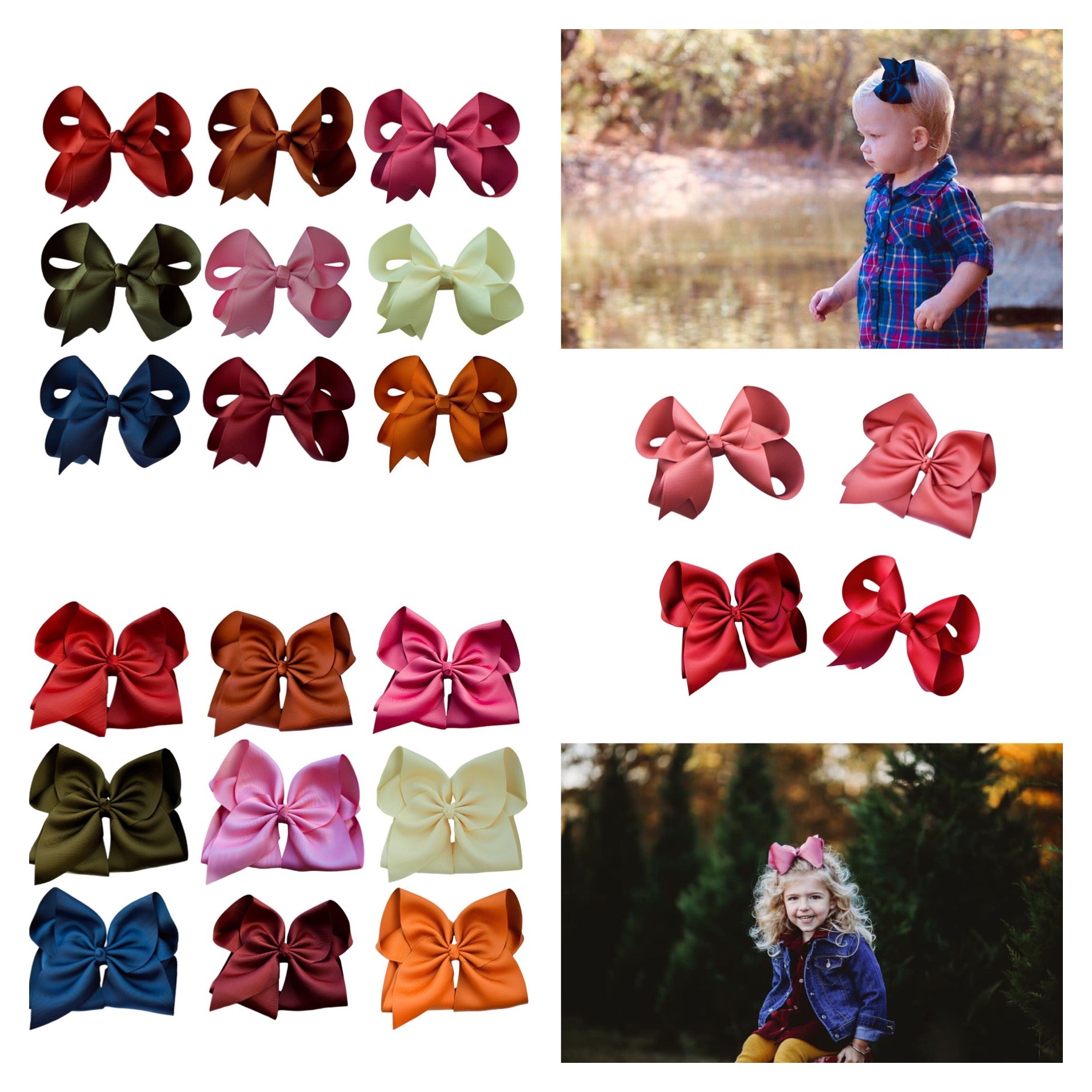 Fall Hair Bow Set With Free Apple Cider Bow – The Solid Bow