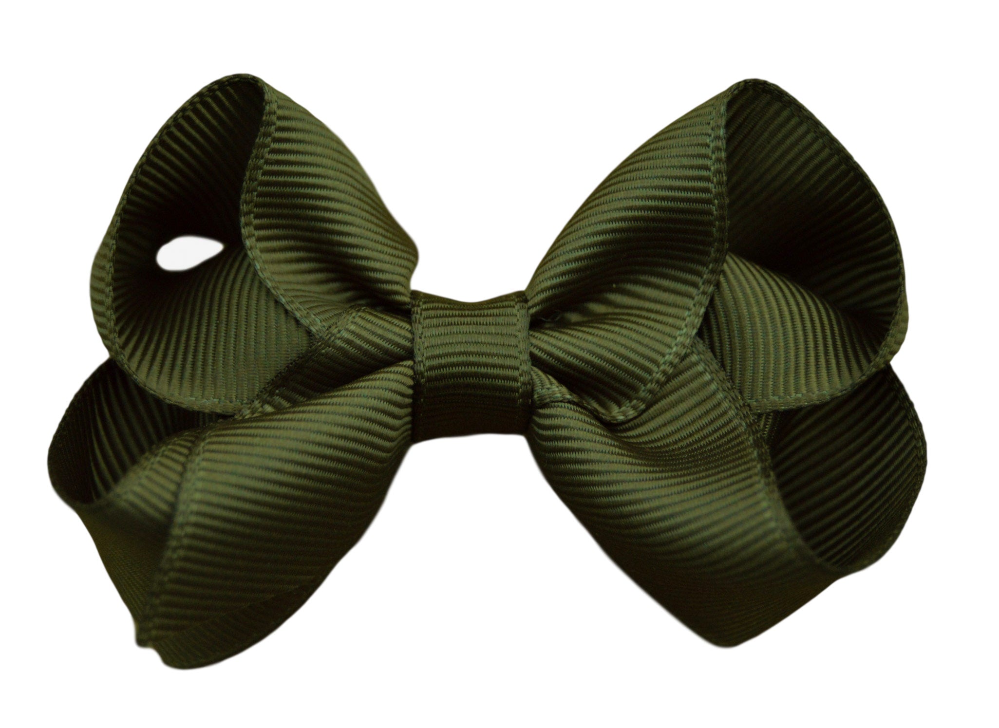 Olive Hair Bow – The Solid Bow