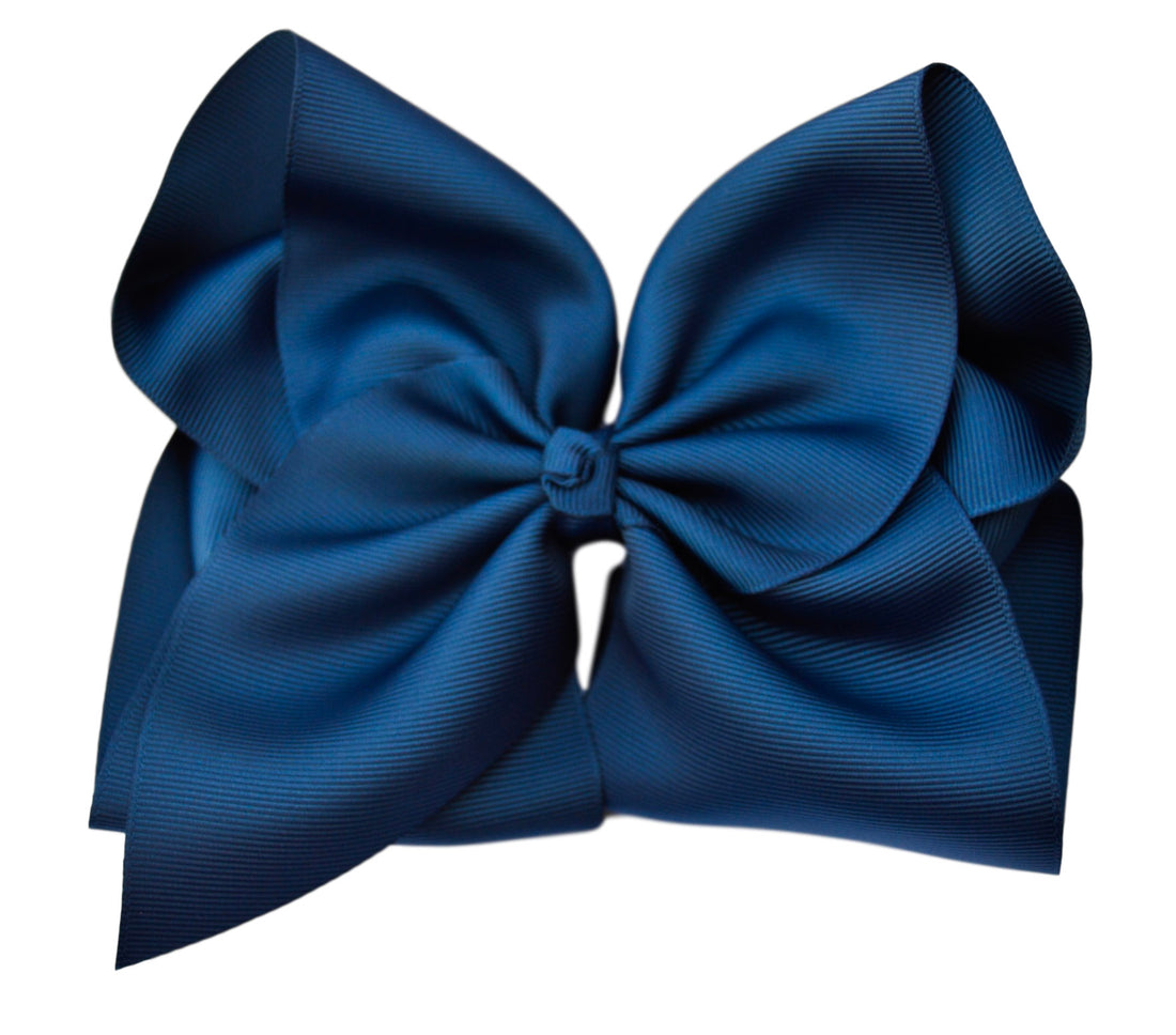 Colonial Blue Hair Bow – The Solid Bow