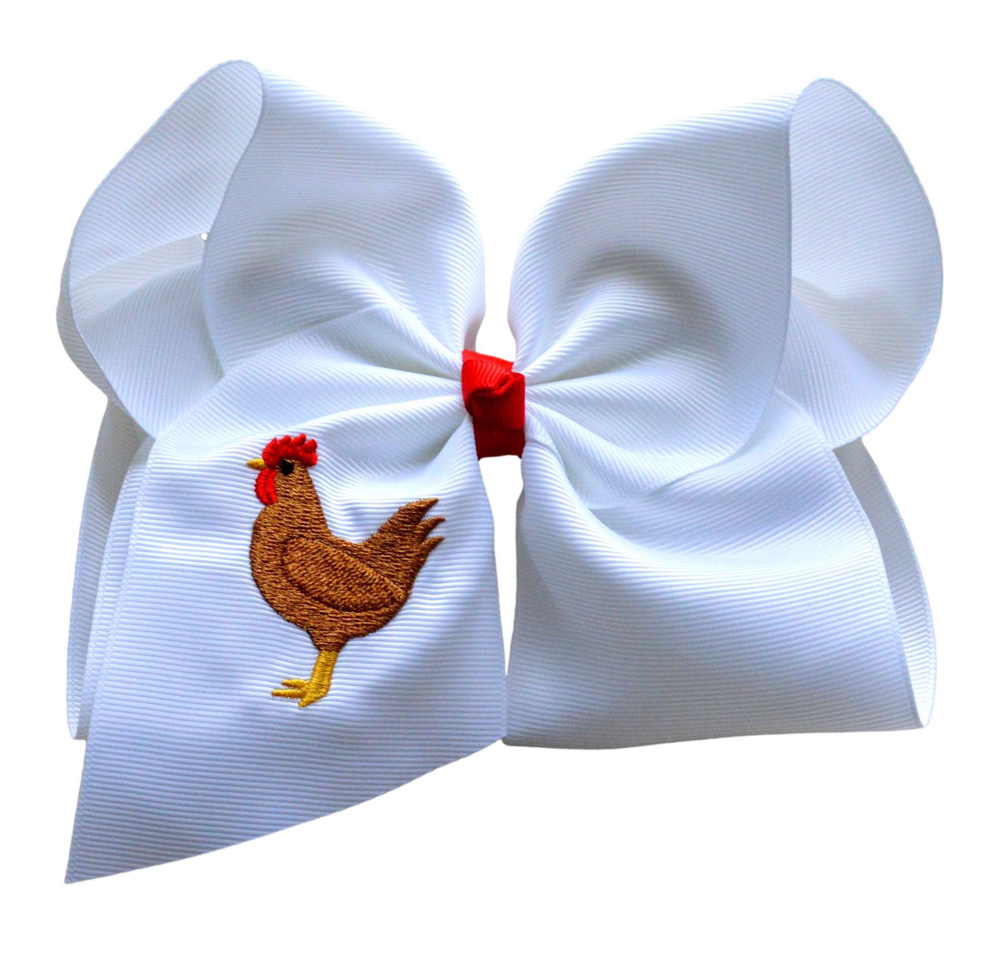 Chicken Embroidered Bow – The Solid Bow